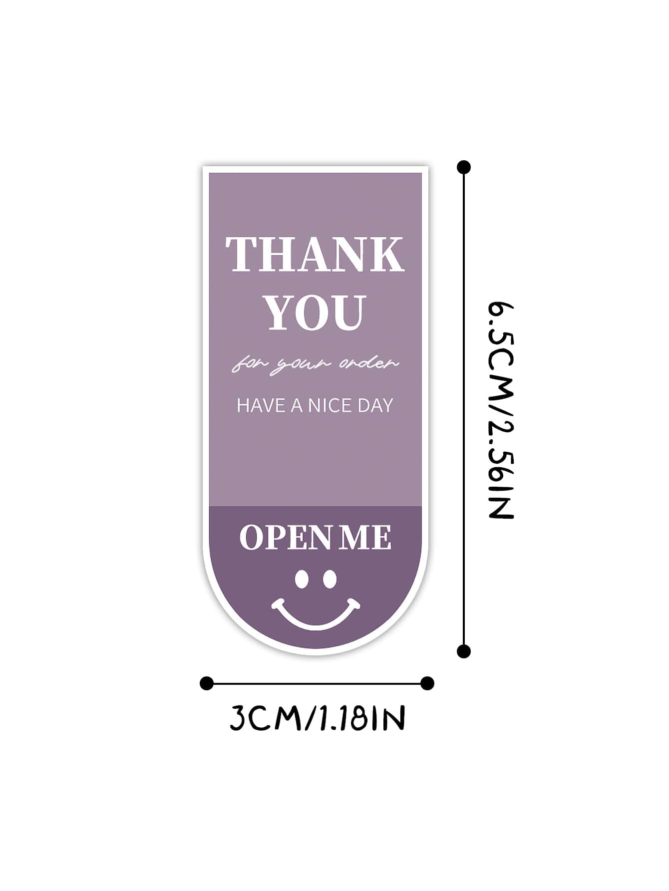 100pcs Cute Thank You Stickers Labels For Gift Box Package Baking ...