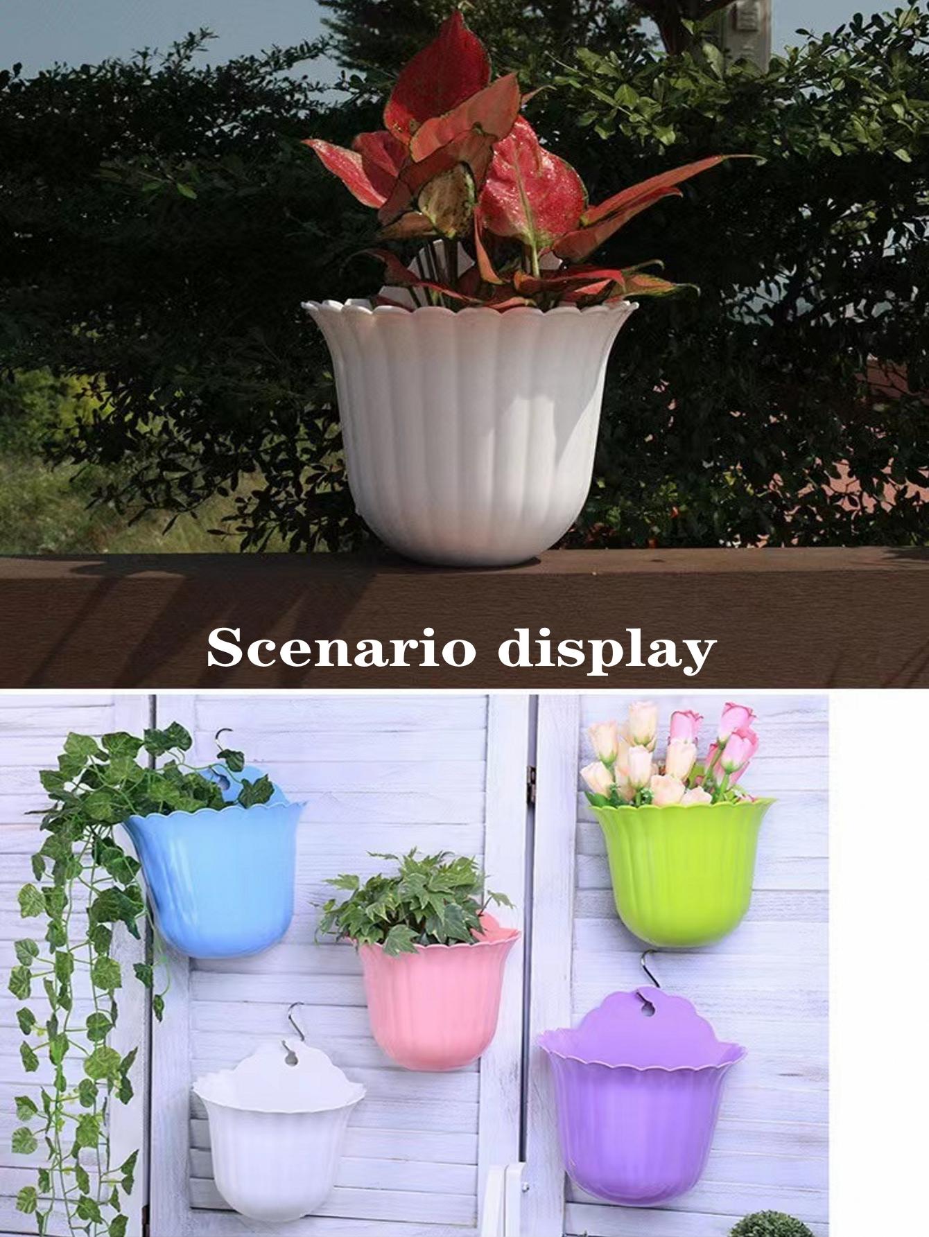 2pcs wall hanging flower pots wall hanging plastic flower pots | SHEIN USA