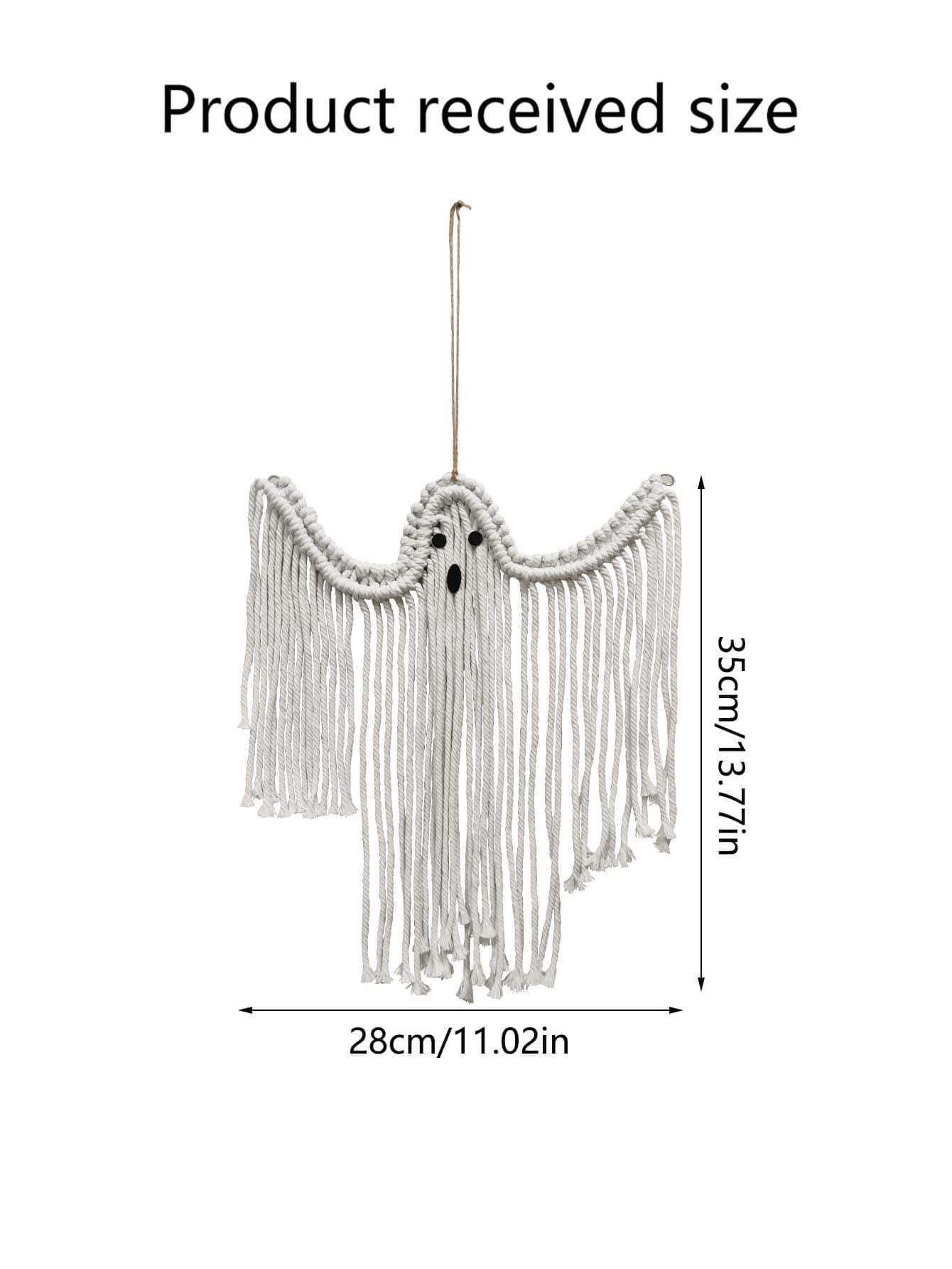 1pc Hand-knitted Halloween Decoration White Ghost Wall Hanging Scene ...