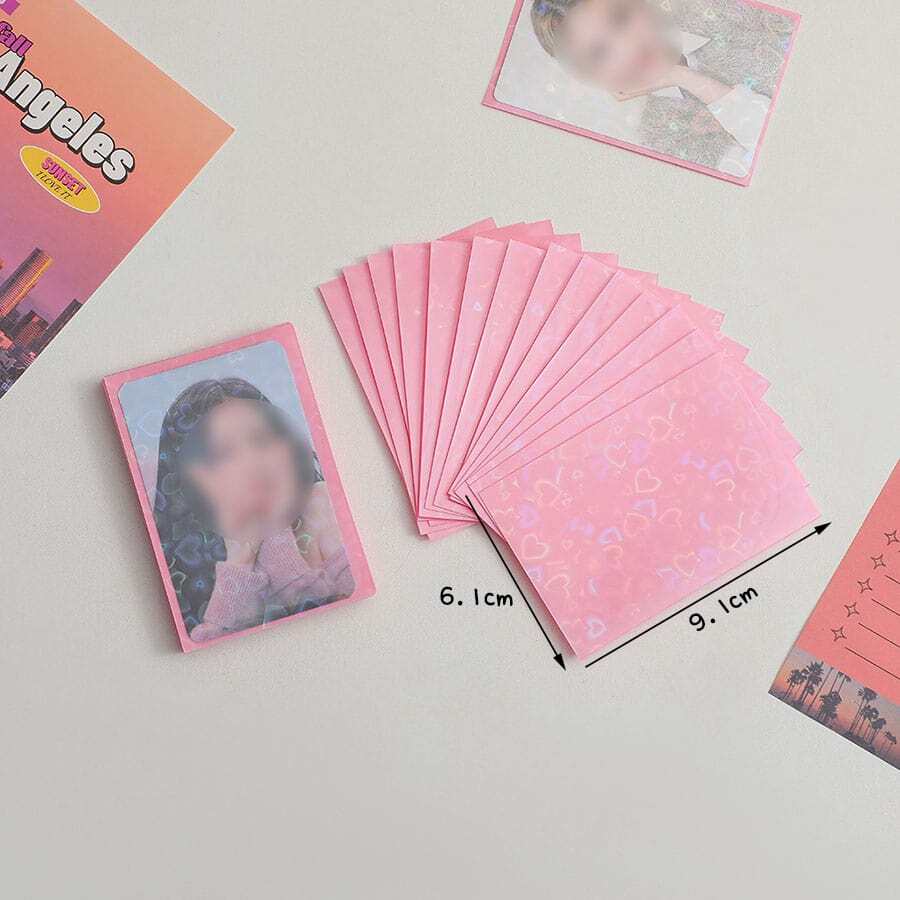 50pcs/pack 61x91mm Ins Kpop Idol Card Sleeves Top Loaders Cards ...