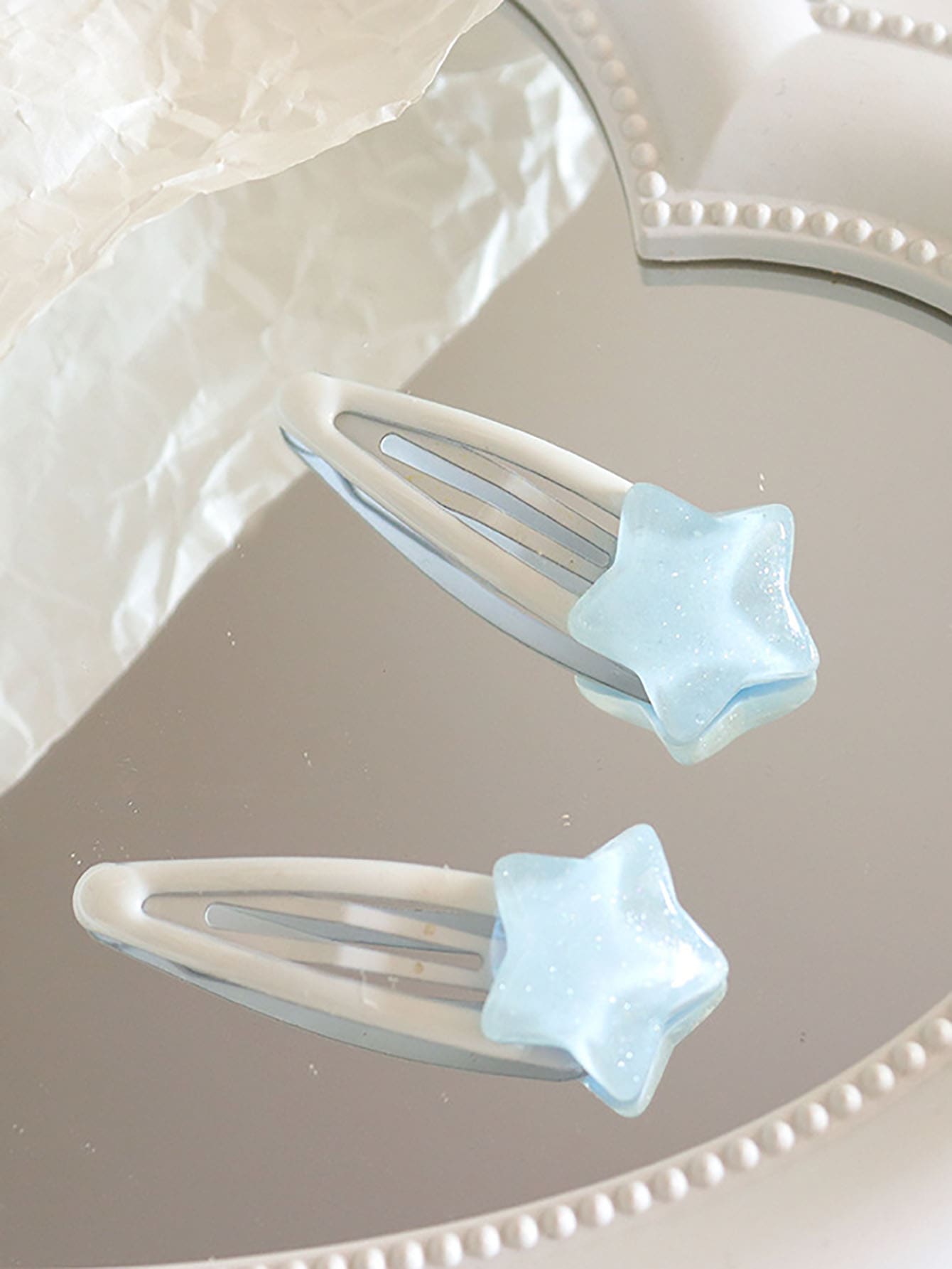 4pcs Cute And Personalized Girl's Star And Water Drop Hair Clip for ...