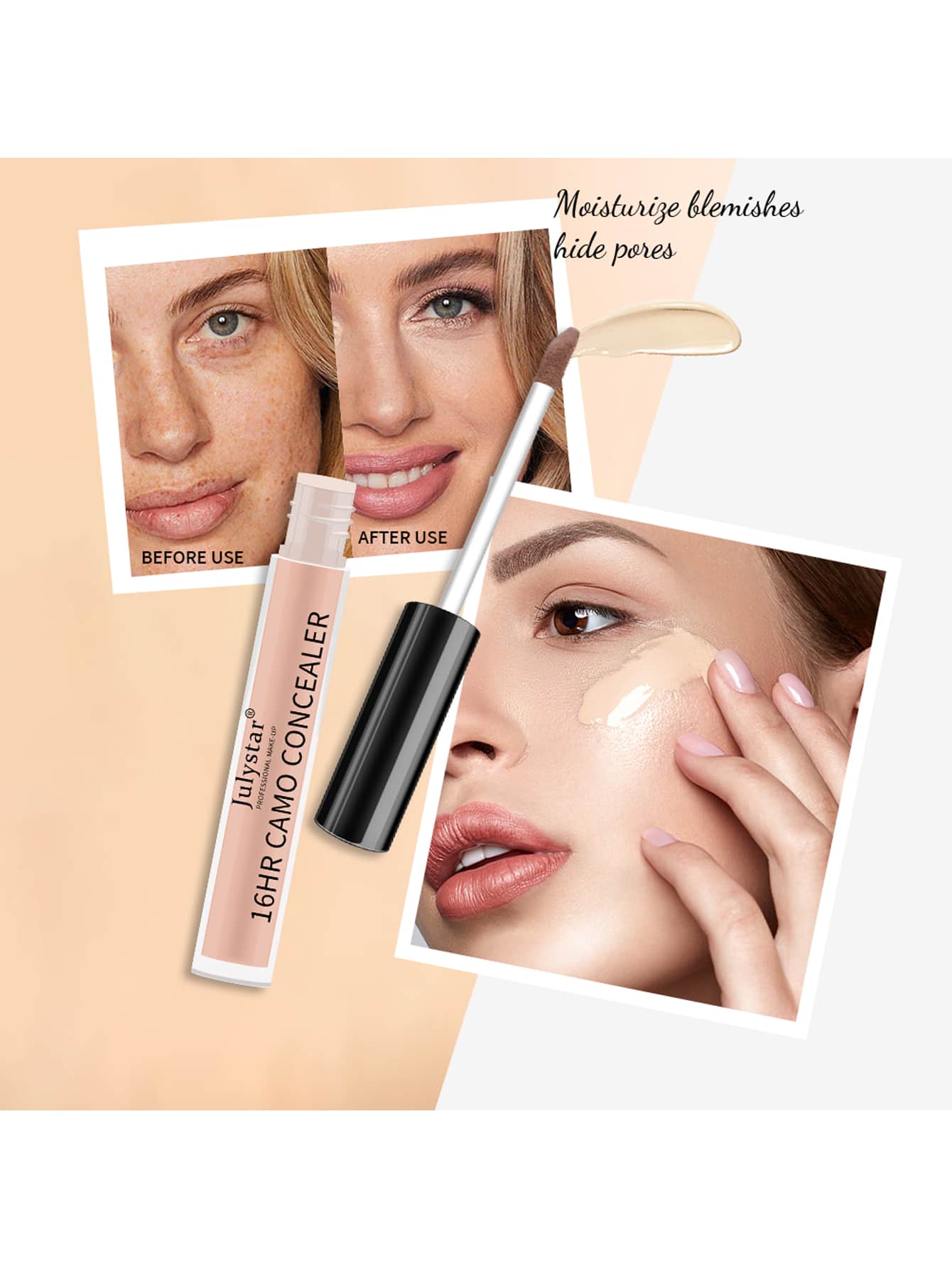 Long-wearing Liquid Concealer, Moisturizing Smudge Proof Concealer ...