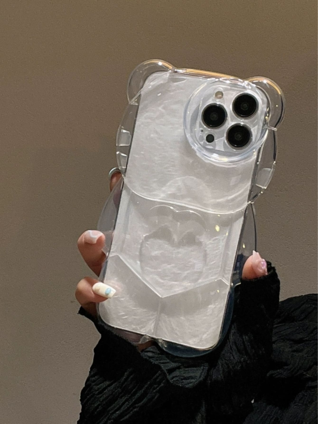 Bear Shaped Clear Phone Case | SHEIN USA