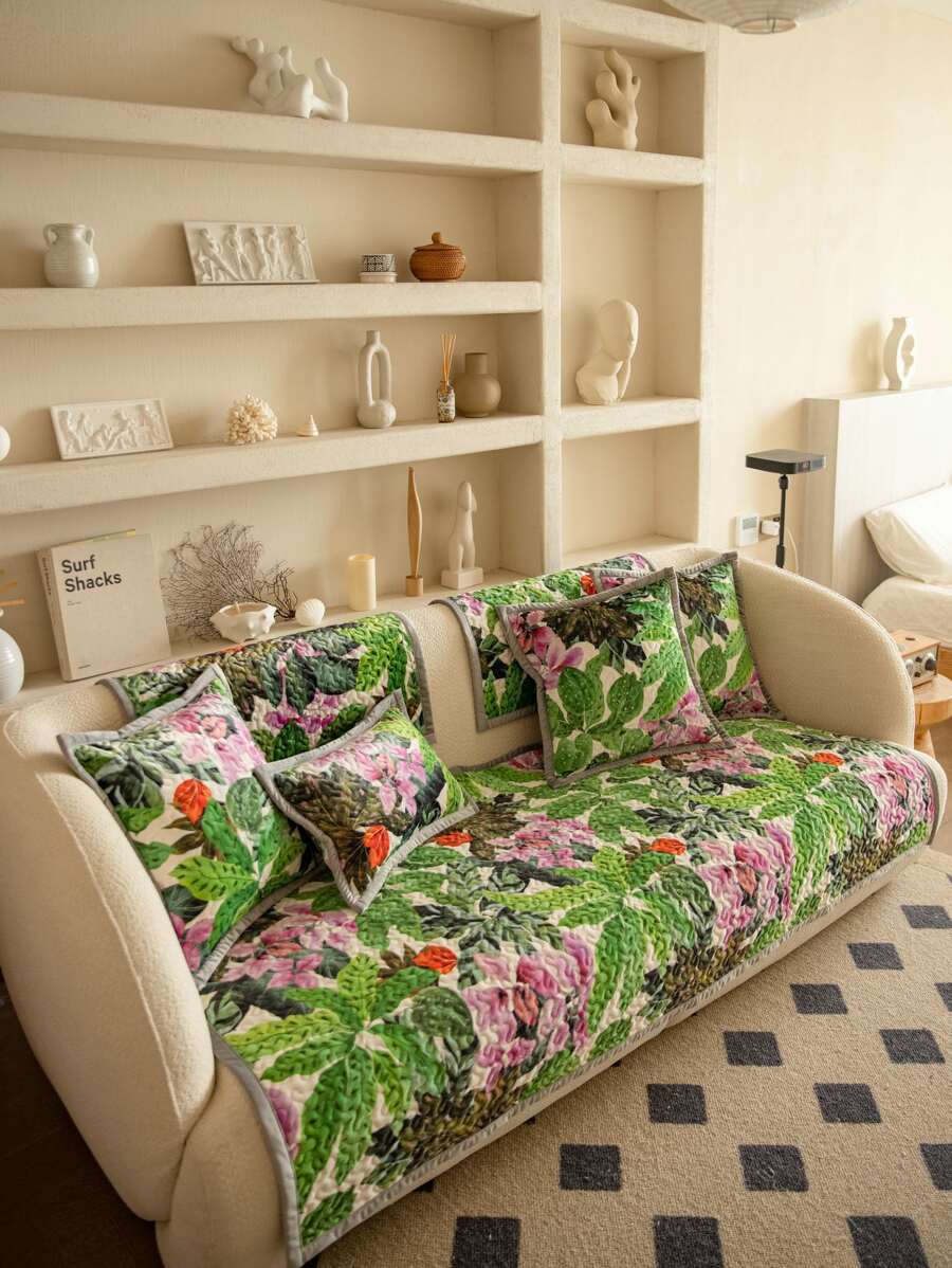 1pc Flower Pattern Sofa Towel | SHEIN USA