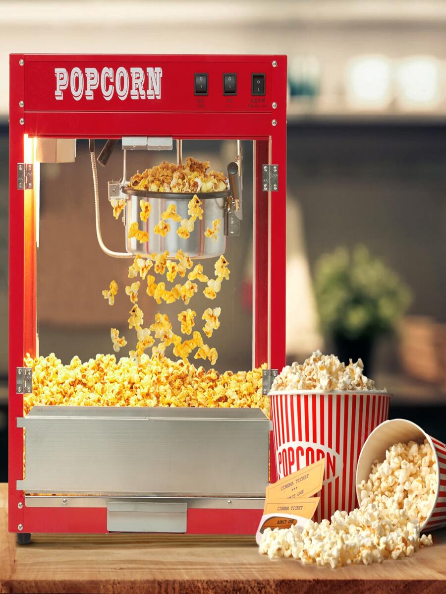 Popcorn Machine with 8 Oz Kettle, Vintage Movie Theater Commercial ...
