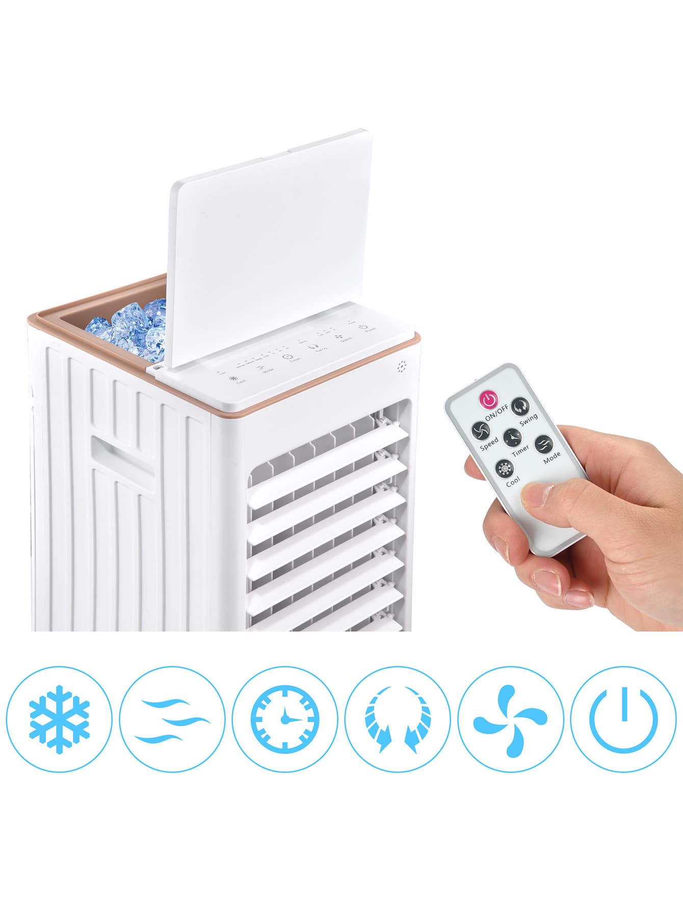 3 in 1 Evaporative Air Cooler, Portable Cooling Fan w/ Humidifier ...