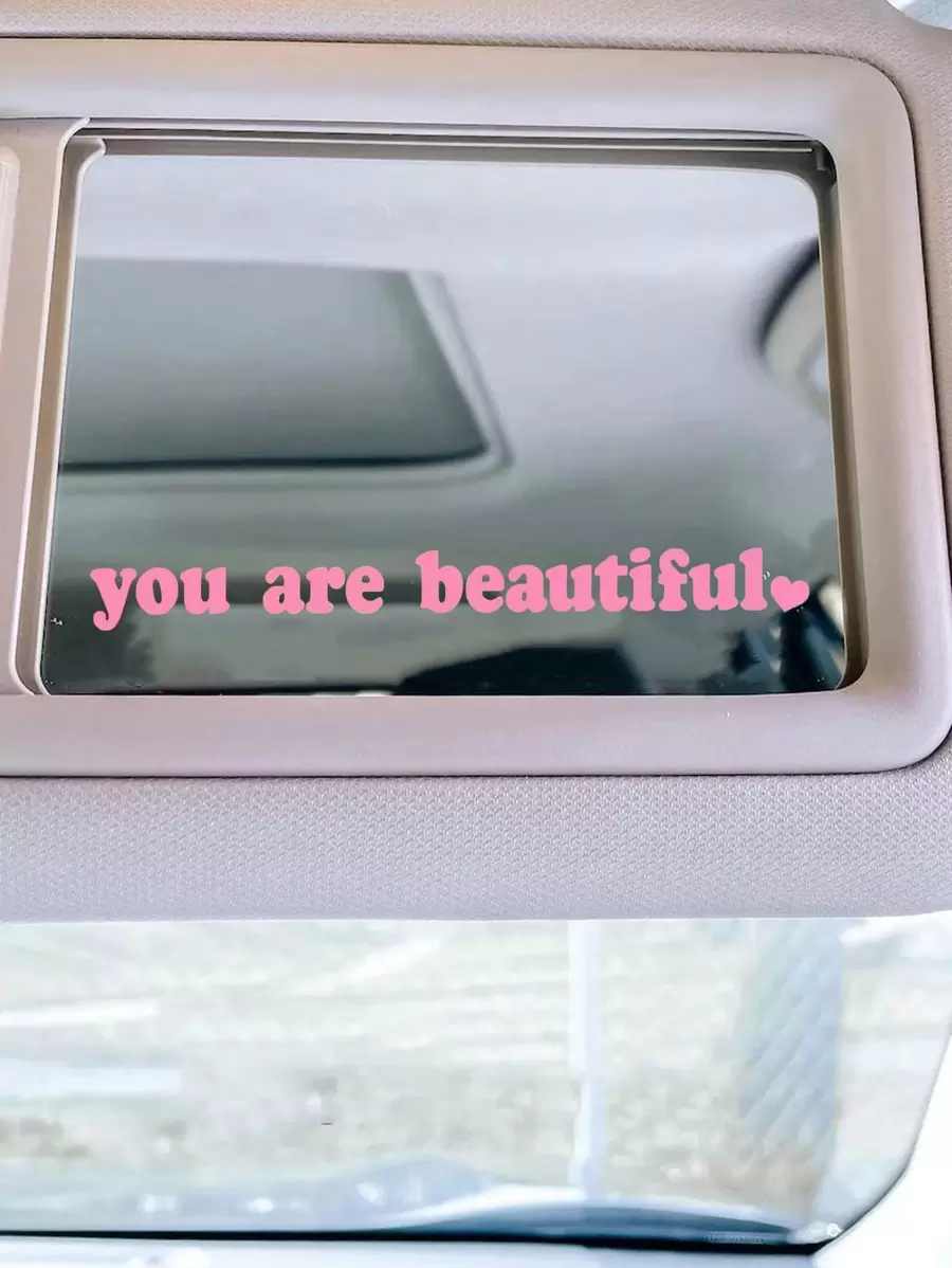 1pc Slogan Graphic Car Mirror Sticker | SHEIN USA