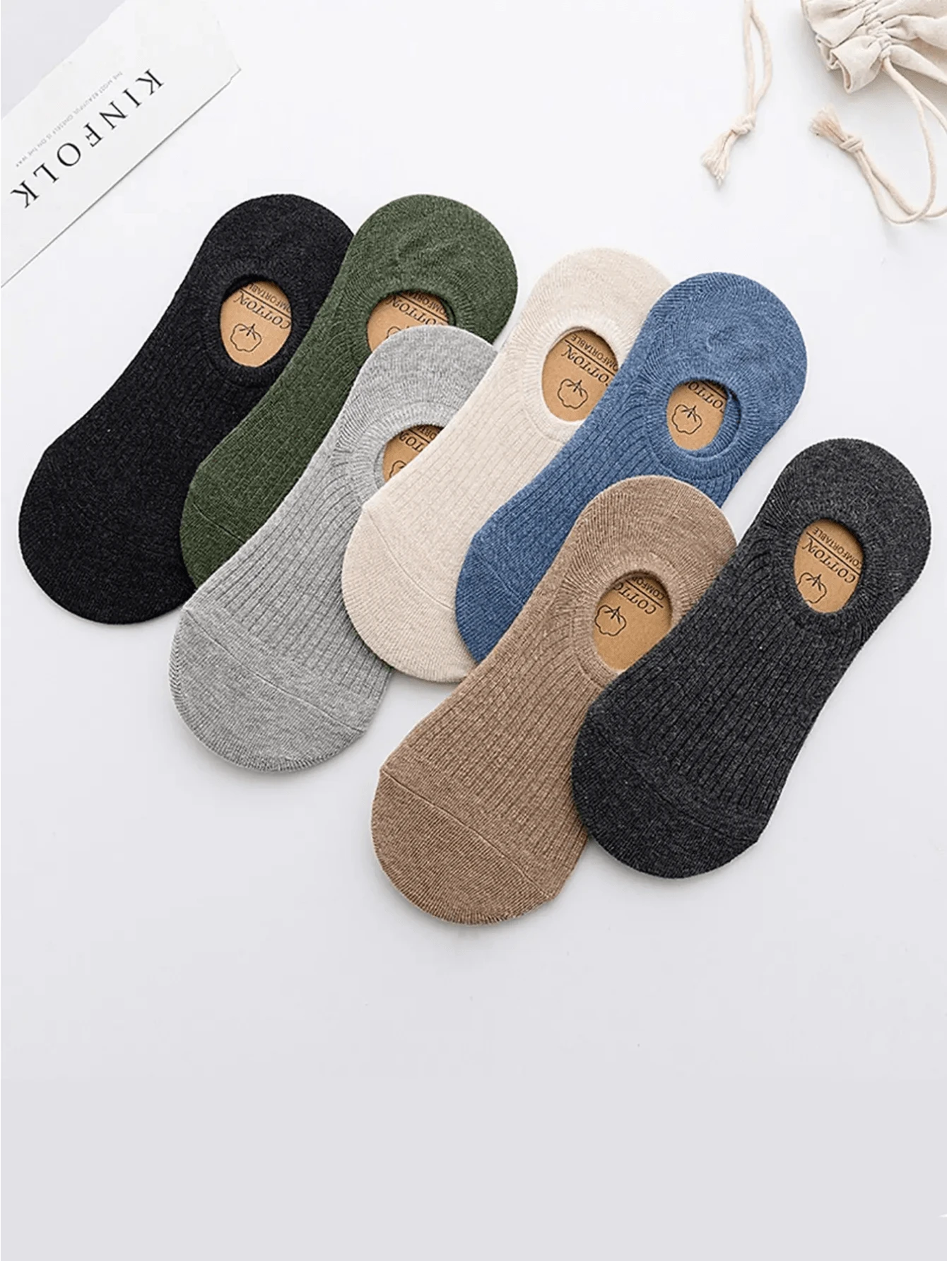 7pairs Men Solid Invisible Socks | SHEIN USA