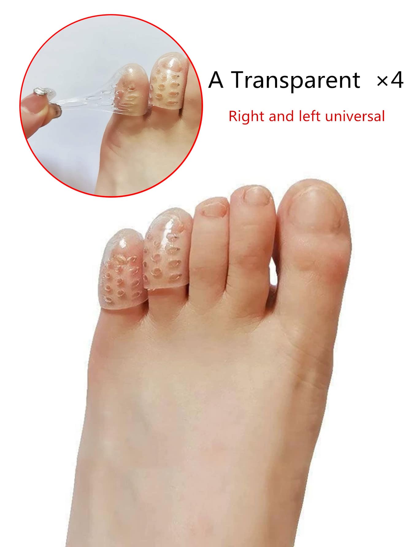 4pcs Silicon Gel Toe Caps For Special Anti-wear, Anti-callus And Anti ...