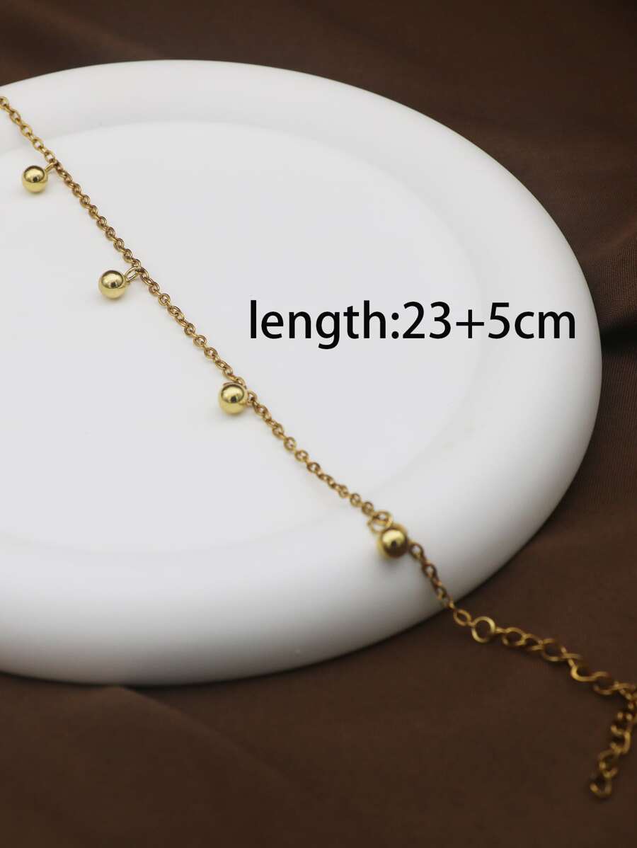 1 Piece Stainless Steel Anklet For Women gold color Round Chain Anklet Leg bracelet on the leg ...