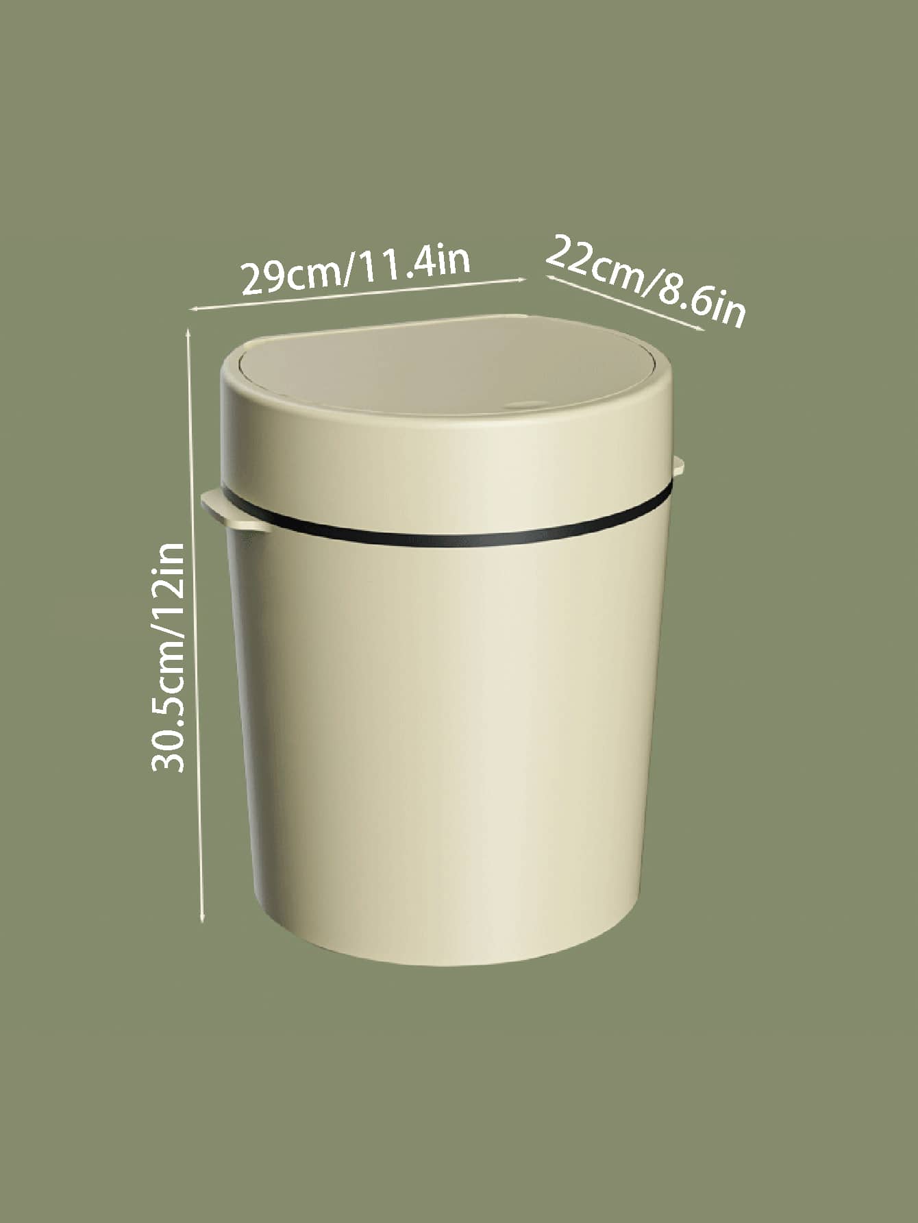 Badezimmer Mülleimer Mit Pop-up-deckel, Kleiner Plastikmülleimer 9l ...