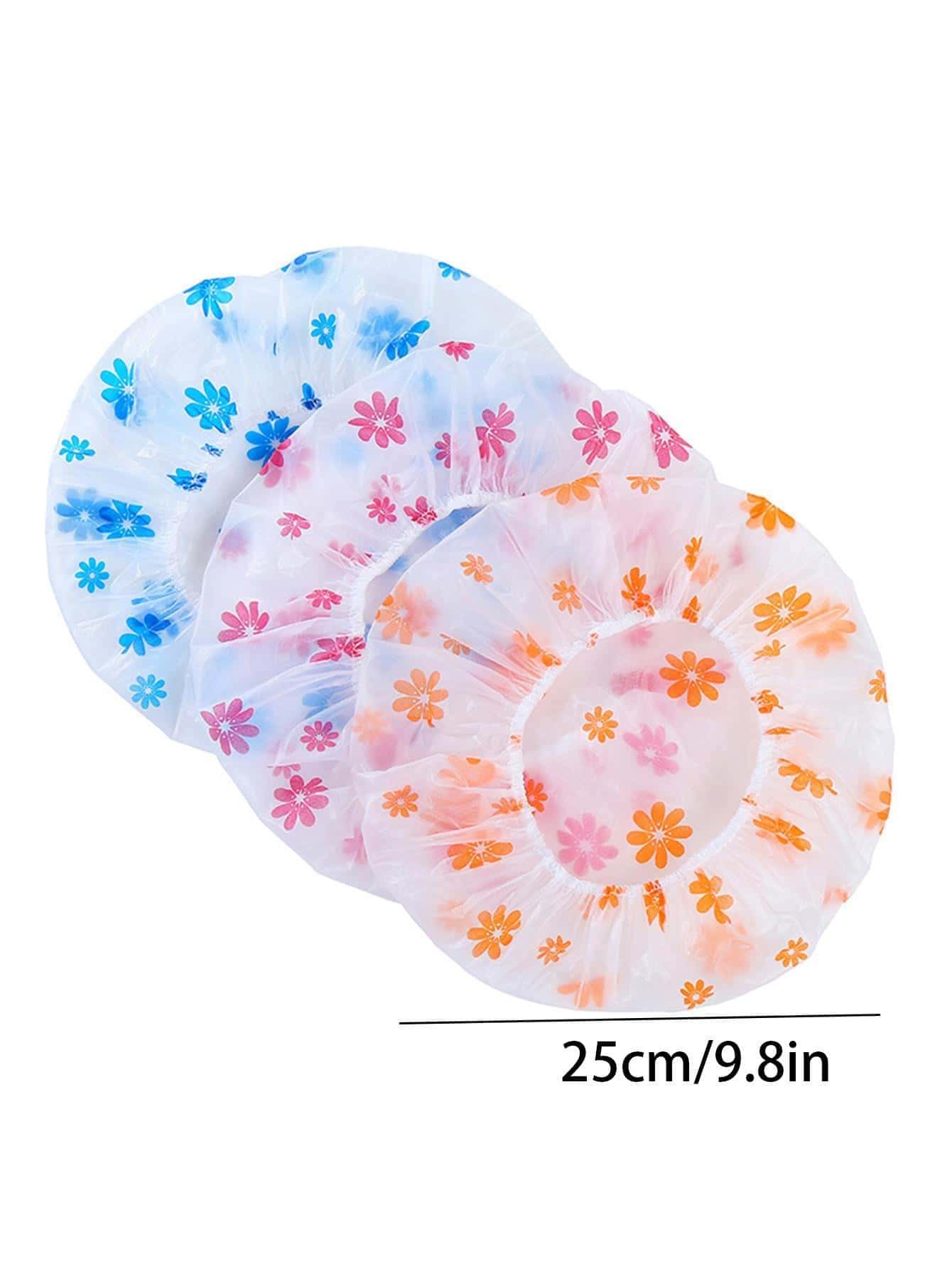 3 PEVA Reusable Shower Caps Thickened Waterproof High-grade Frosted ...
