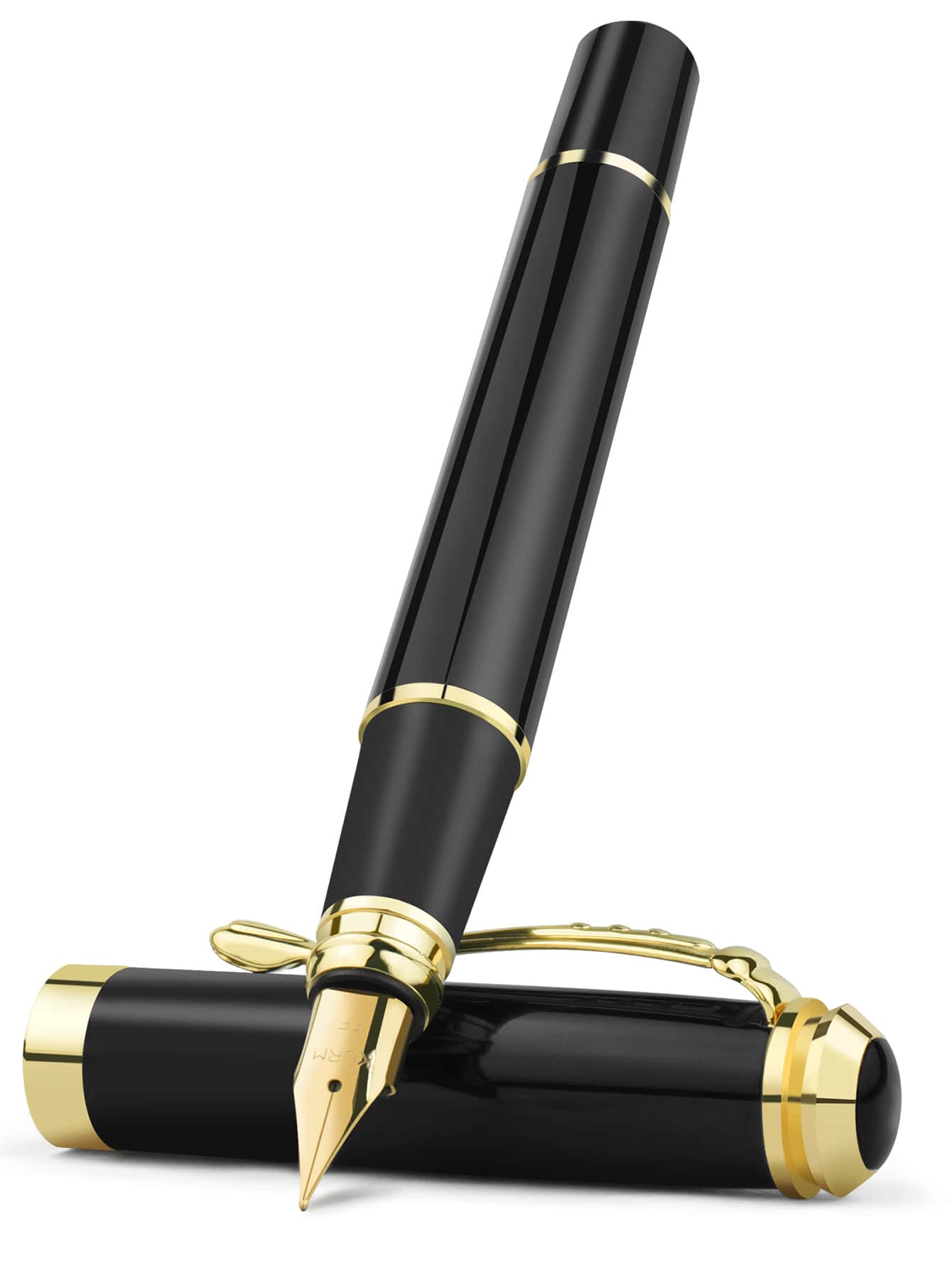 0,38mm Extra Fin Stylo À Plume , Noir Métallique Calligraphie En ...