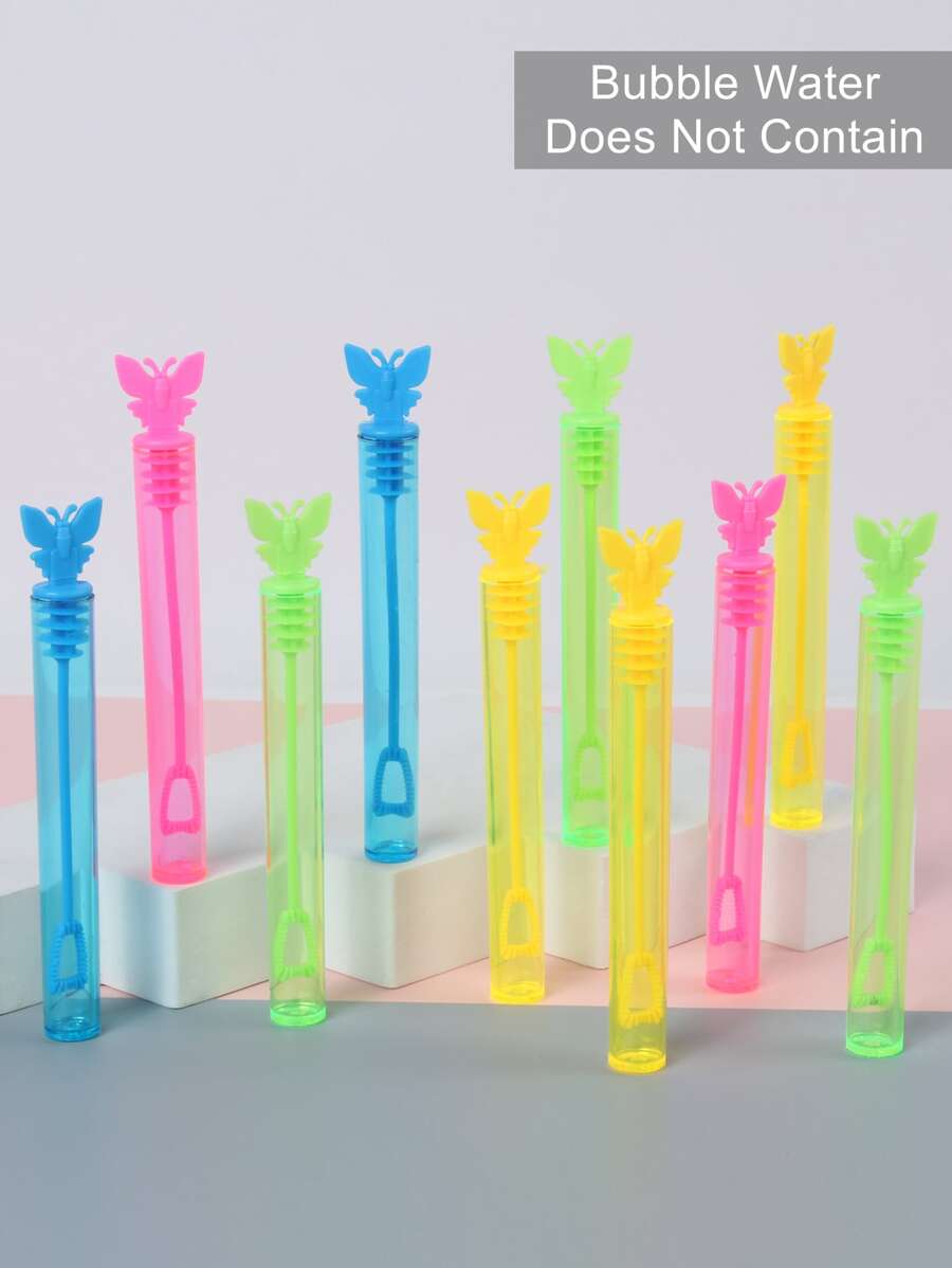 20pcs Multicolour Butterfly Style Transparent Bubble Blowing Tube Party ...