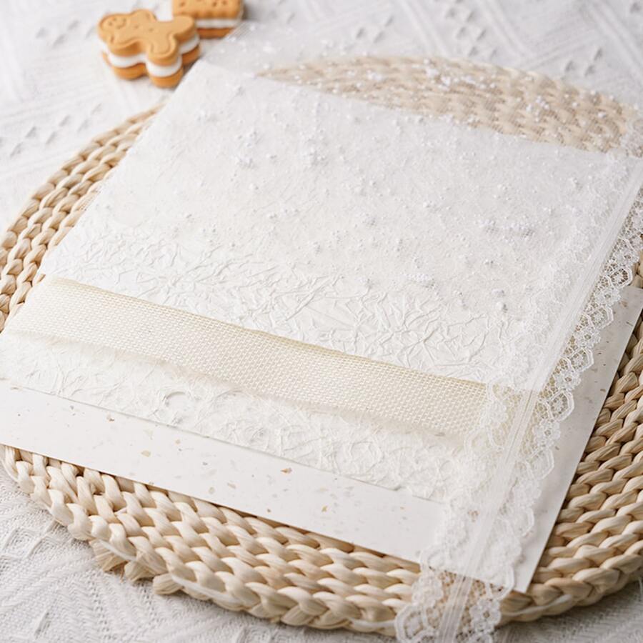 15sheets Mixed White Texture Paper Mesh Paper For DIY Junk Journal ...