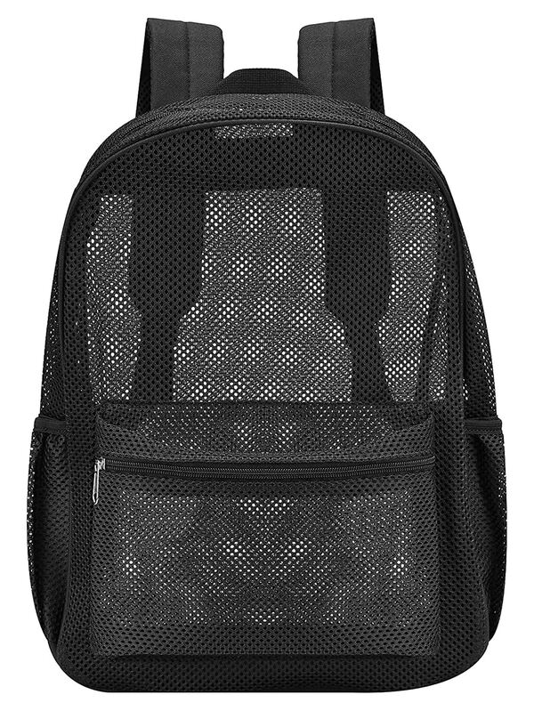 Heavy Duty Semi-Transparent Mesh Backpack, See Through College Backpack ...