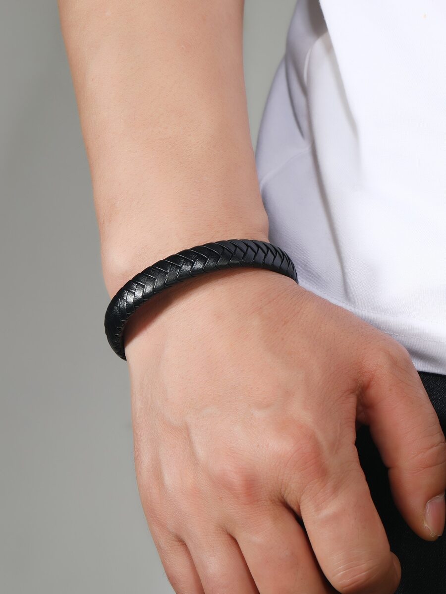 1pc European And American Style Fashionable Simple Weave Magnetic Clasp ...