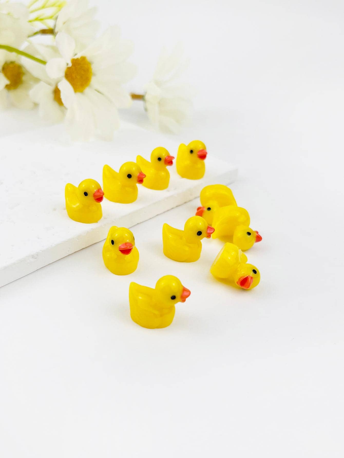 10pcs Cartoon Cute Small Yellow Duck Diy Jewelry Making Material ...