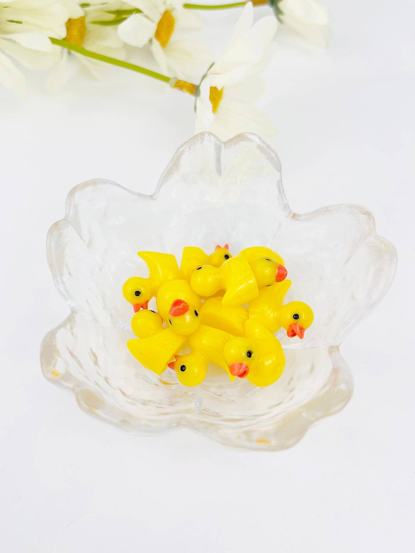 10pcs Cartoon Cute Small Yellow Duck Diy Jewelry Making Material ...