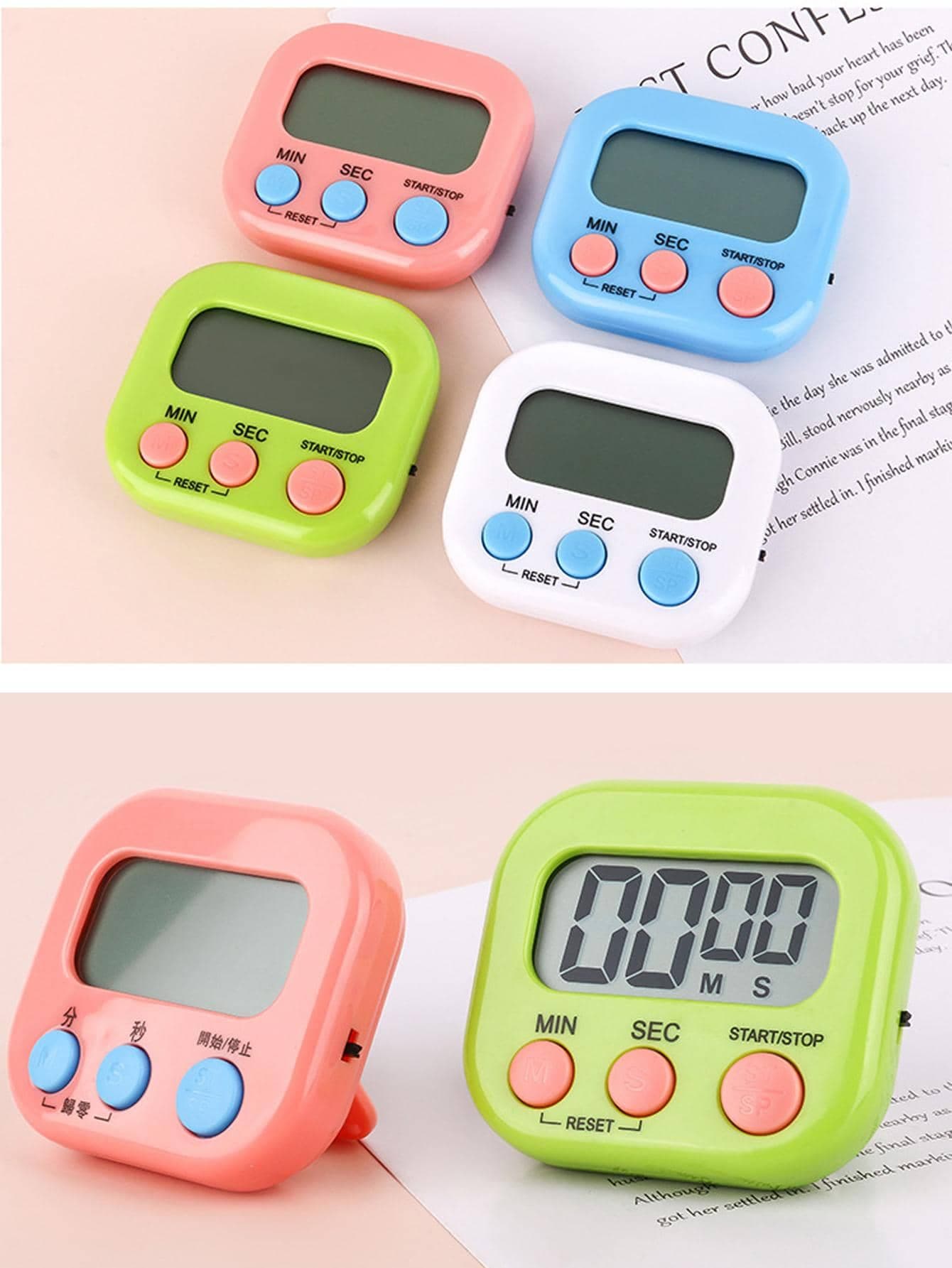 1pc Large Screen Timer Stopwatch Multifunctional Electronic Countdown ...