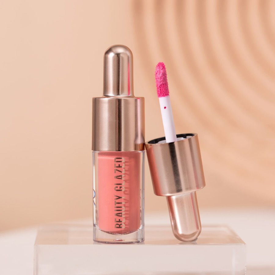 Rubor líquido de 3 colores: rubor rosa pálido con fórmula de gel ...