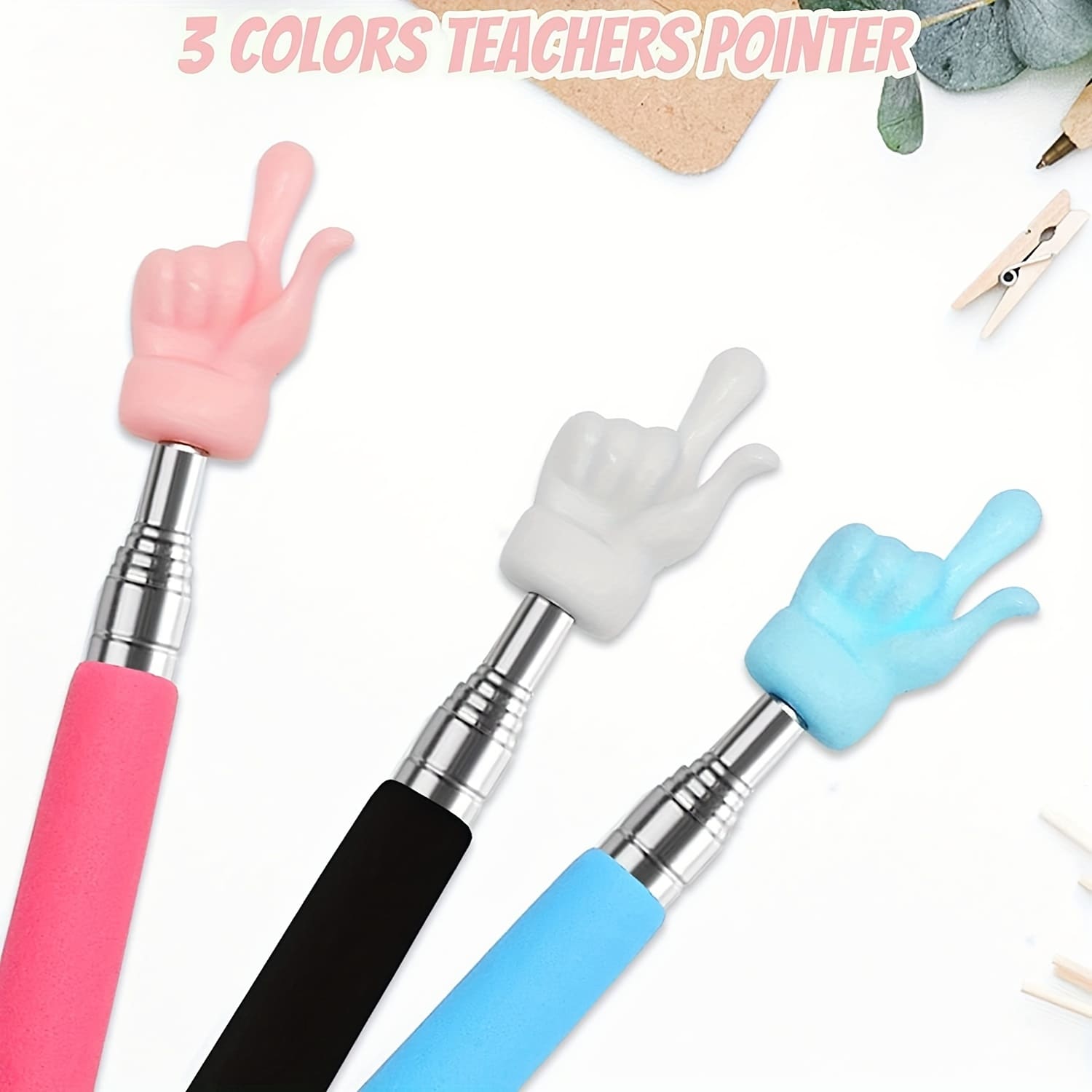 Telescopic Teachers Pointer, Extendable Hand Pointer Finger Pointer ...
