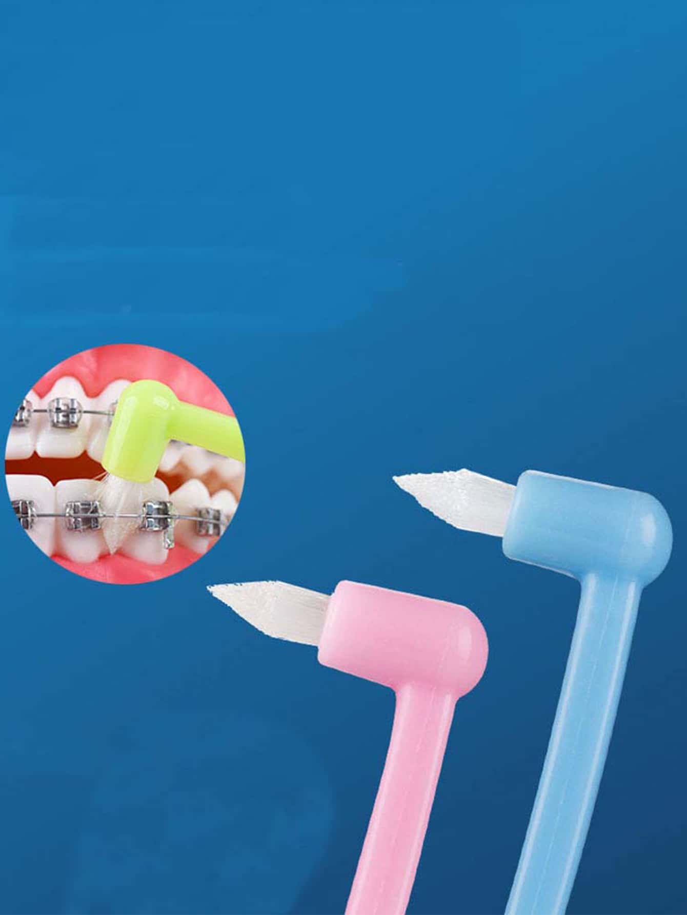 1pc Orthodontic Soft Single Tuft Toothbrush Interdental Brush Oral Care ...