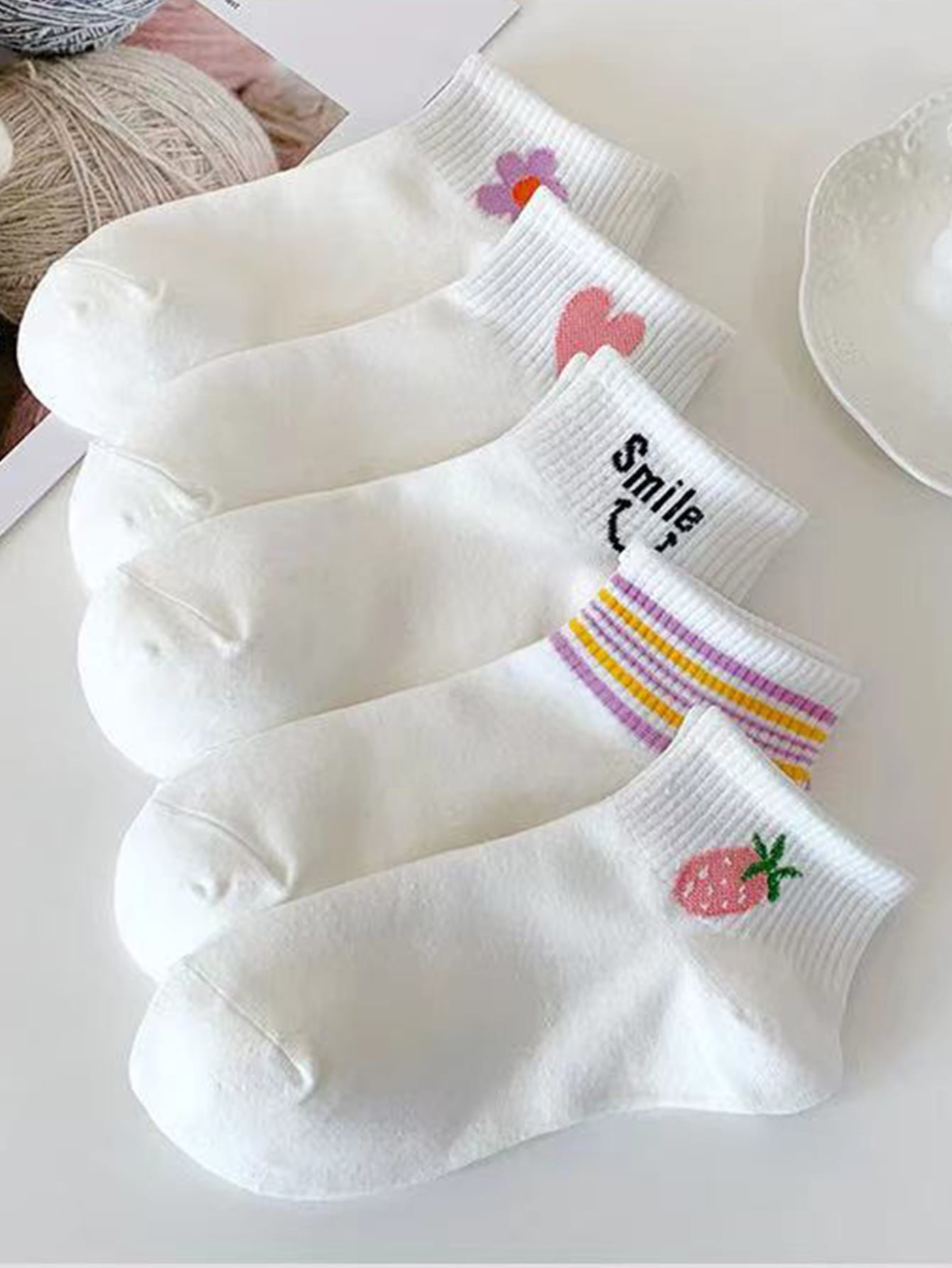 de verano Calcetines de mujeres Calcetines de moda todo-coincidencia ...