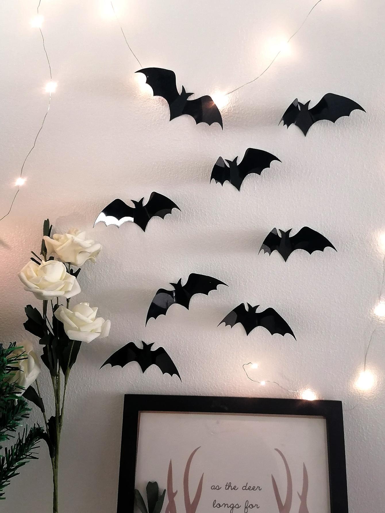 12pcs Luminous 3d Bat Wall Stickers | SHEIN UK
