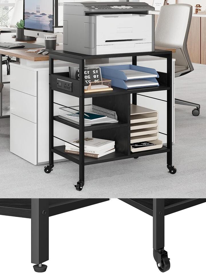 Printer Stand With Charging Station Large Printer Table, 54% OFF