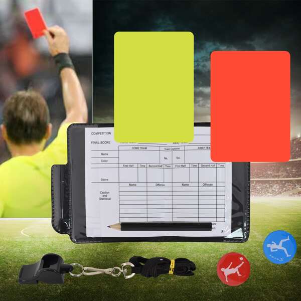 Sport Referee Card Set Red Card Yellow Card with Bag Dot Book Pencil ...