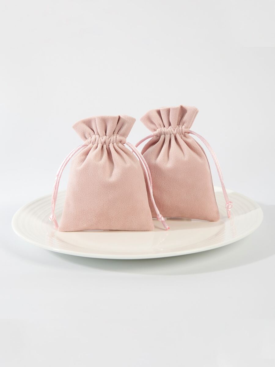 10pcs+8*10cm Pink Velvet Drawstring Packaging Bag | SHEIN USA