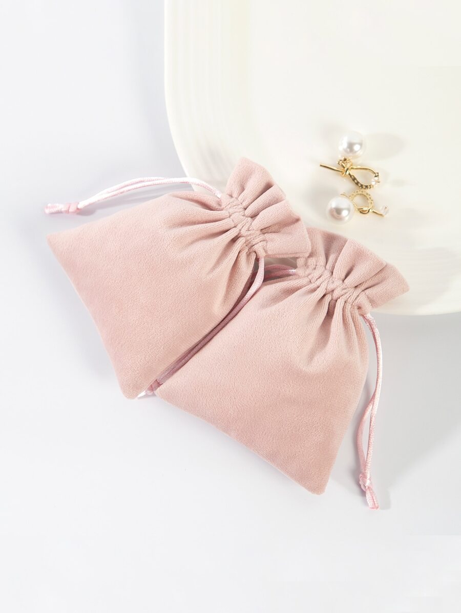 10pcs+8*10cm Pink Velvet Drawstring Packaging Bag | SHEIN USA