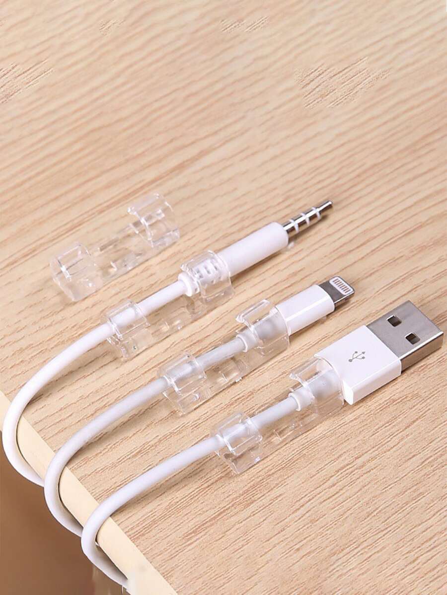 20pcs No Punching Transparent Cable Clips, Desk Cable Management Tool ...