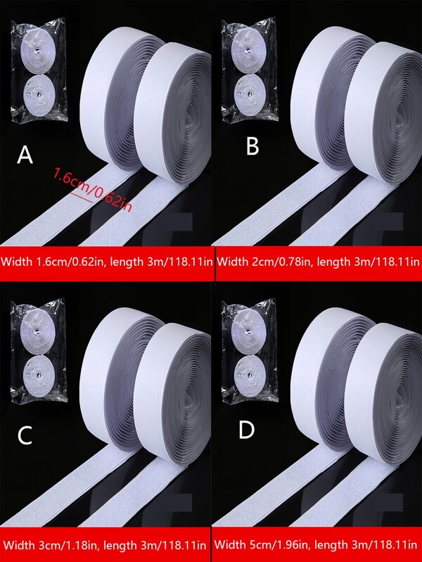 3m Double-sided Adhesive Hook And Loop Tape With Strong Back Glue For ...