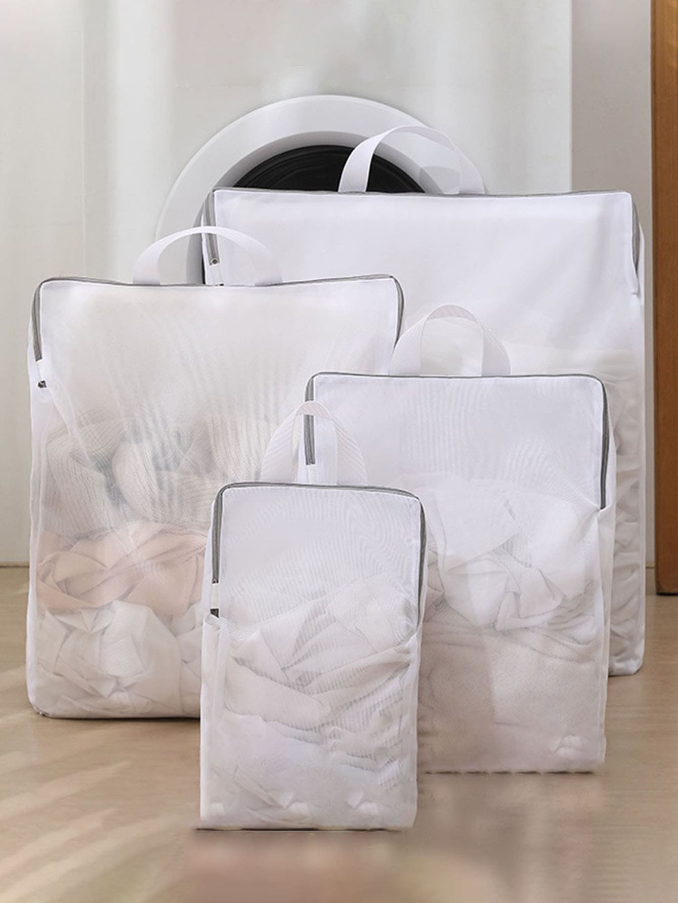 1 Conjunto De Bolsas De Lavandería De Tela De Fibra Antibacteriana Que ...