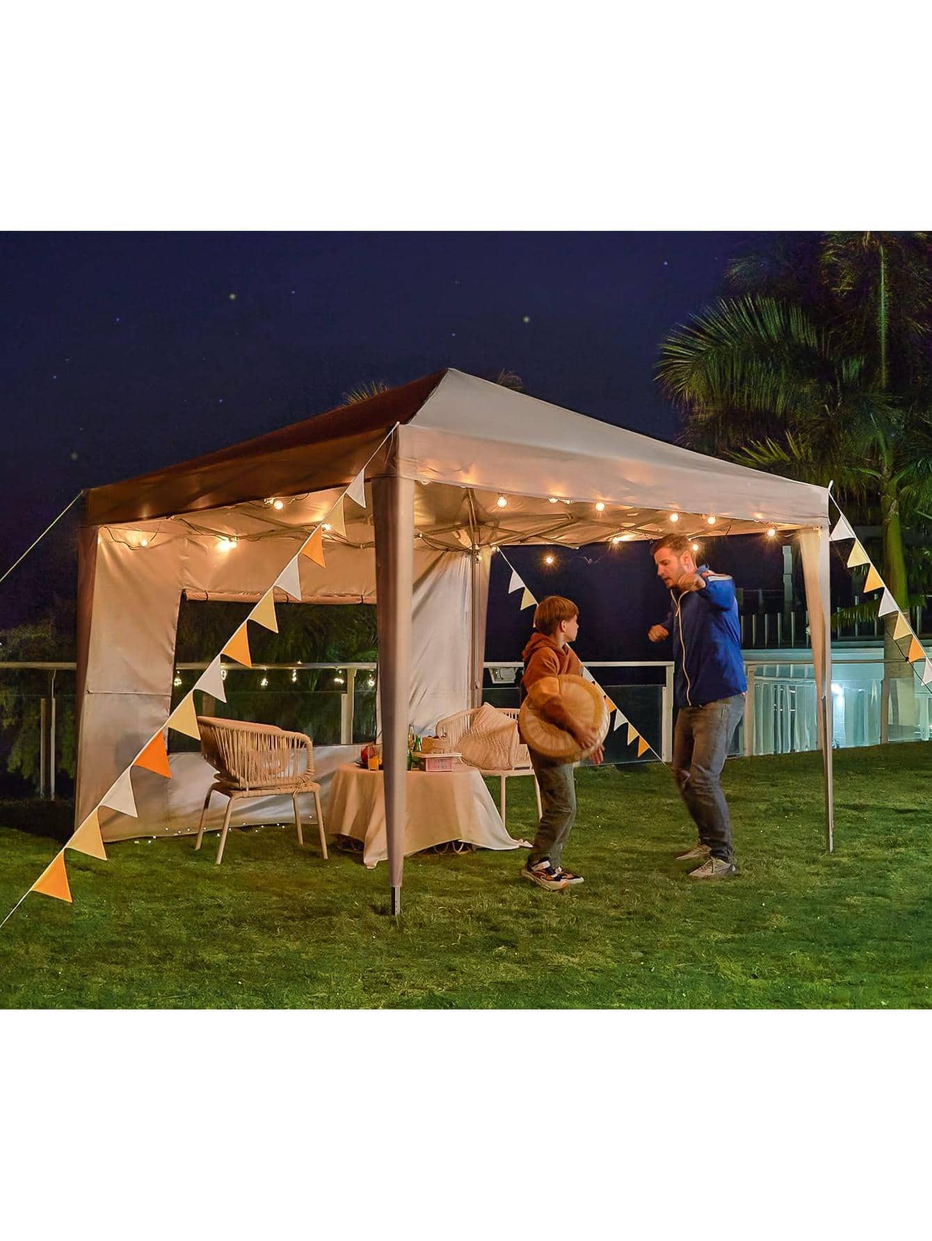 Pop up Canopy Tent, 8x8 Feet Enclosed Instant Gazebo Shelter with ...