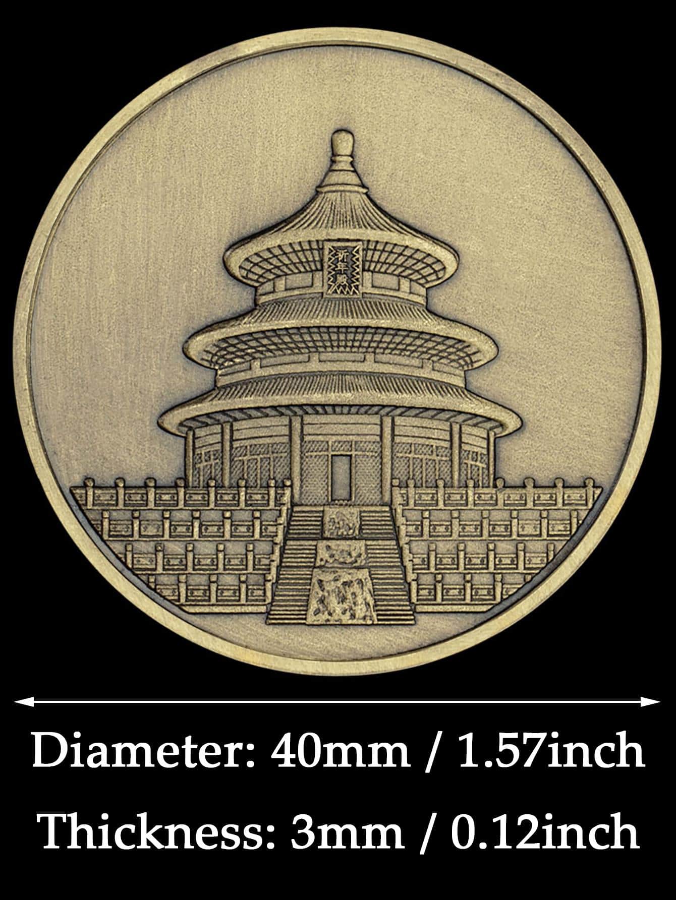 The Great Wall of China Souvenir Coin Copper Plated Collection Creative ...