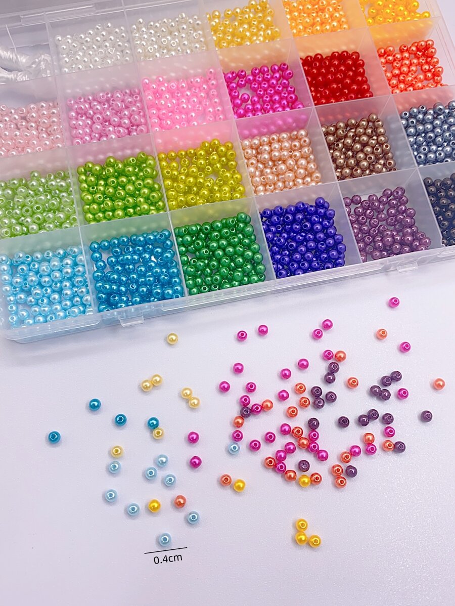 New 24-Grid Colorful Small Pearl DIY Beading Materials 1 Box | SHEIN USA