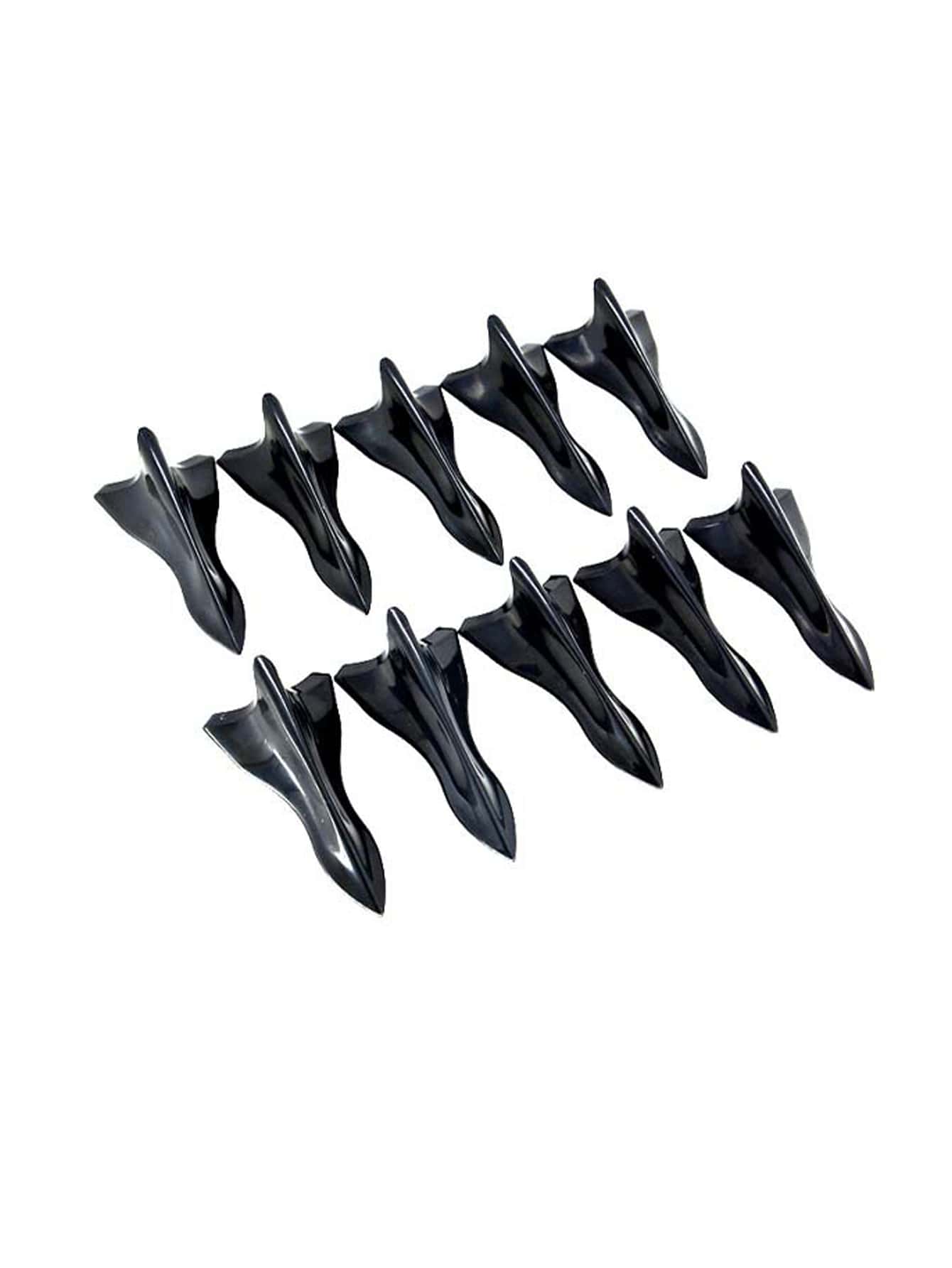 10pcs Black Shark Fin Shaped Car Exterior Sticker | SHEIN USA