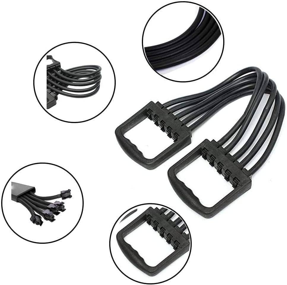 Chest Expander Puller, 5 Tubes Chest Expander Muscle Pull Exerciser ...