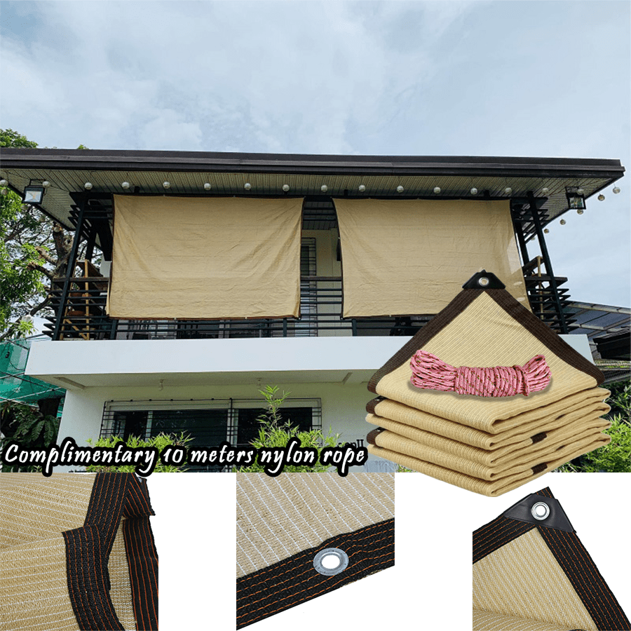 Thickened 12-pin 90% shading rate anti-UV HDPE Beige shading net ...