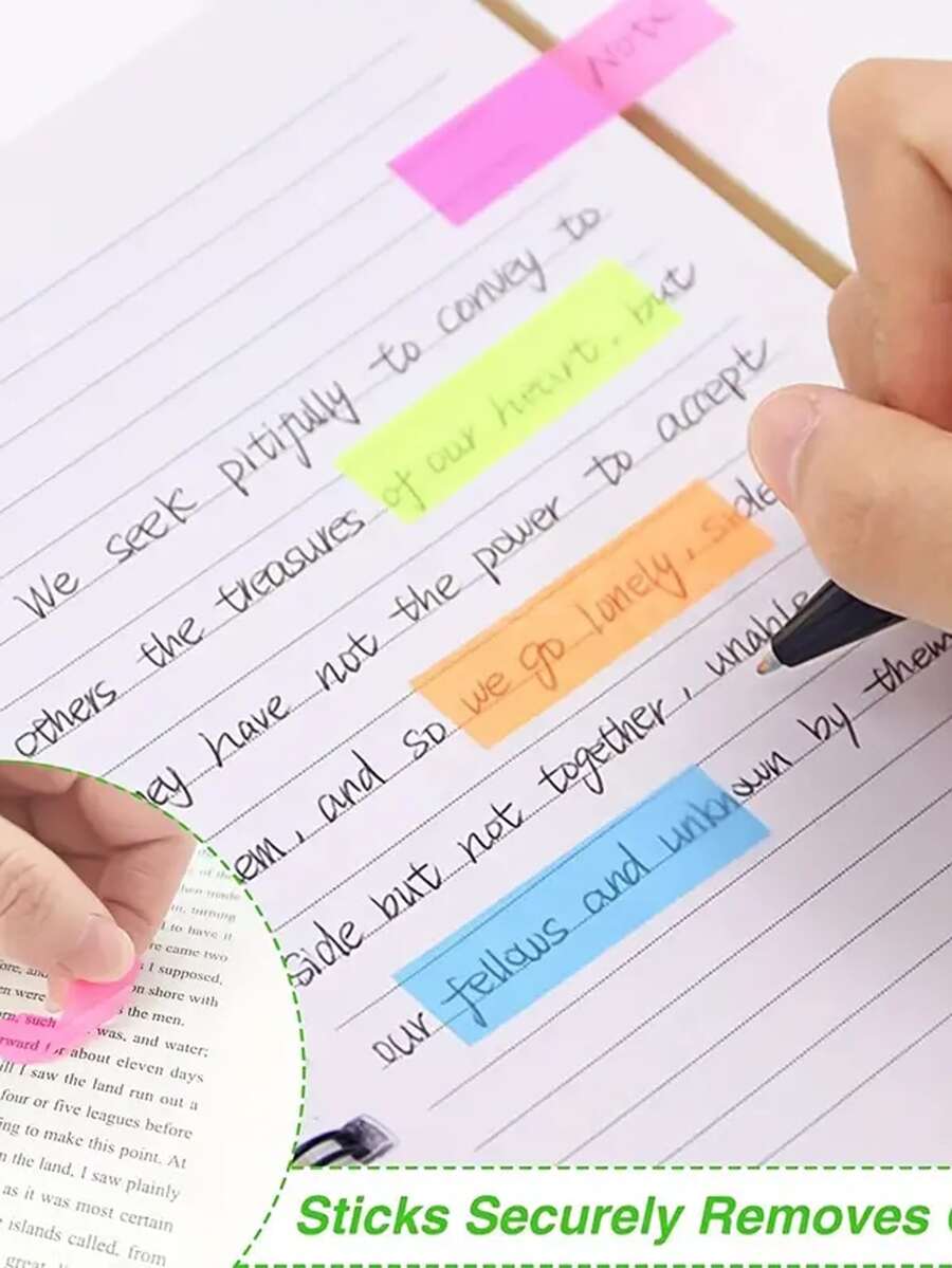 2 Packs, 280 Sheets In Total, Half-Transparent Arrow & Flat Head Page ...