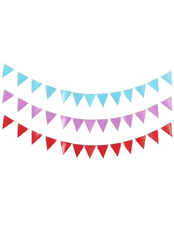 Polka Dot Triangle Banner Clipart