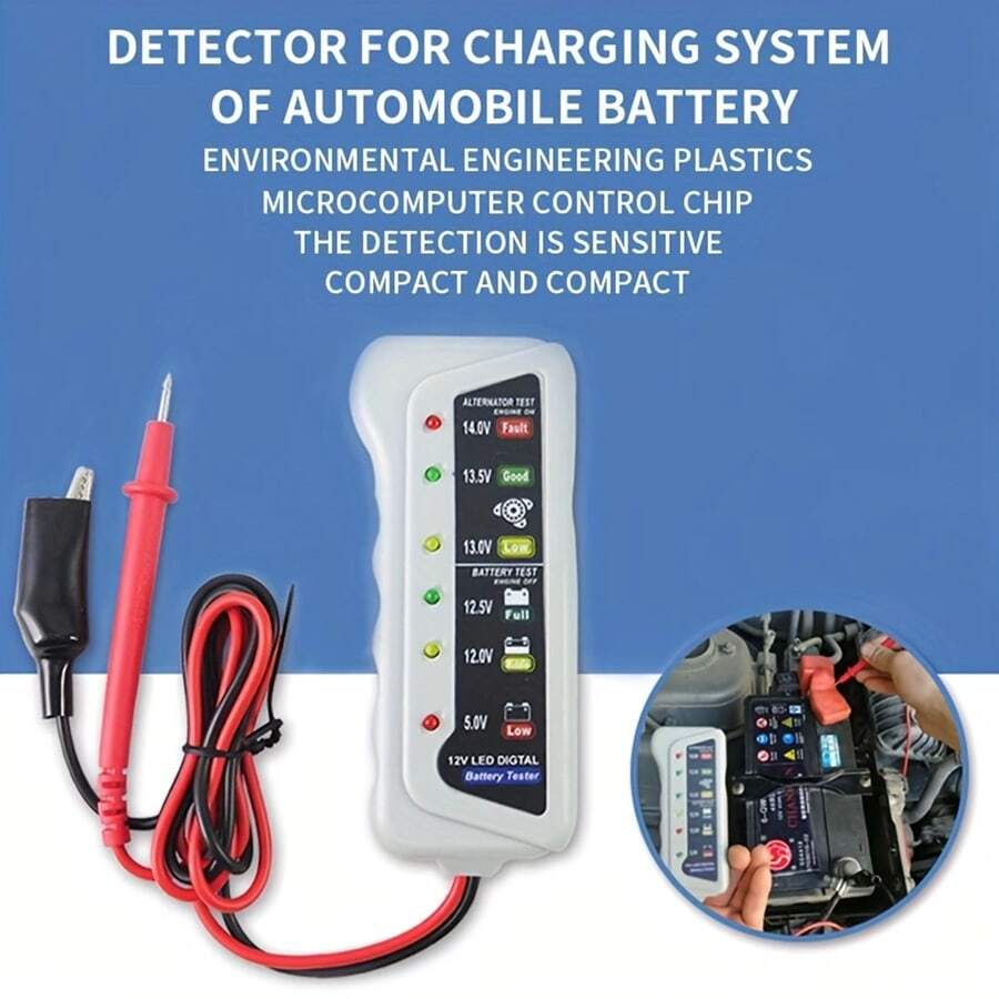 1pc car battery and charging system tester, 6v 12v battery passenger ...