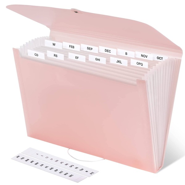 13-grid Pink Accordion File Folder | SHEIN USA