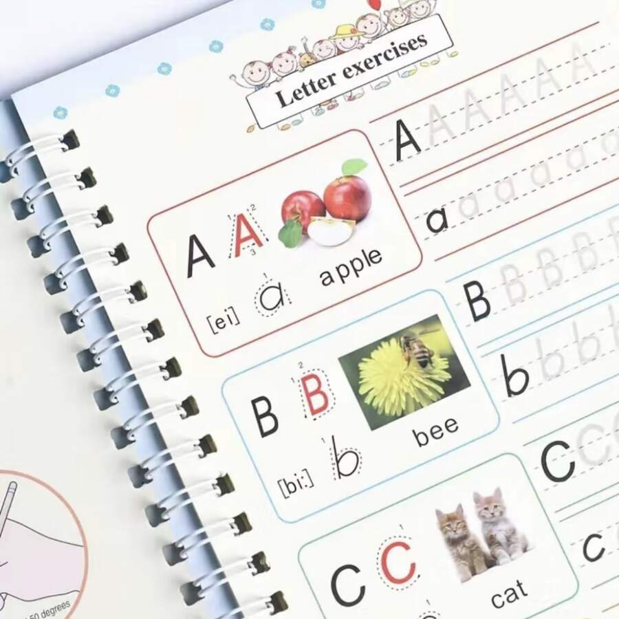 A Set Of 4 Children's Calligraphy Practice Stickers For Numbers ...