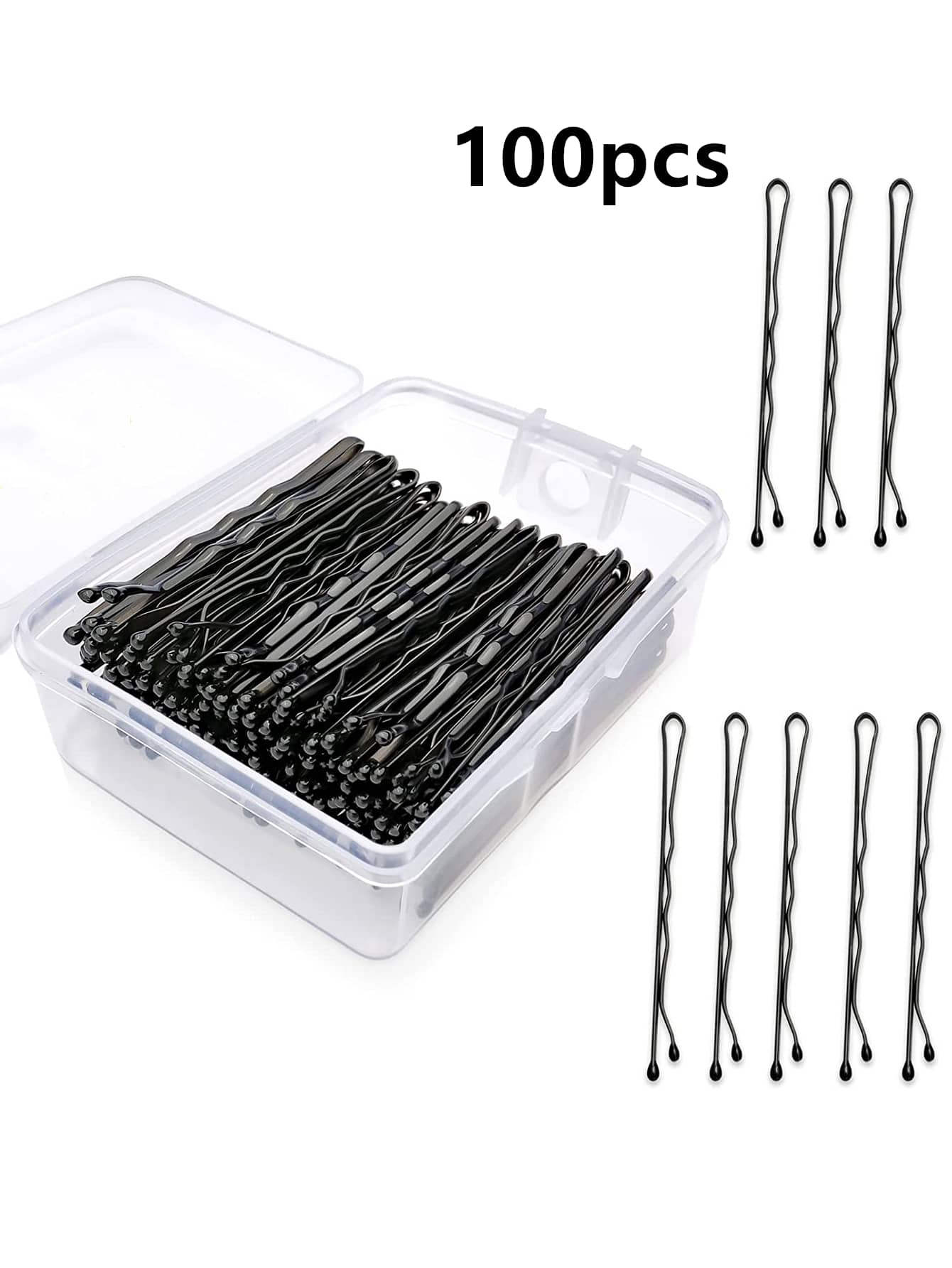 100PCS 2Inches Hair Pins Kit Hair Clips Secure Hold Bobby Pins Hair ...