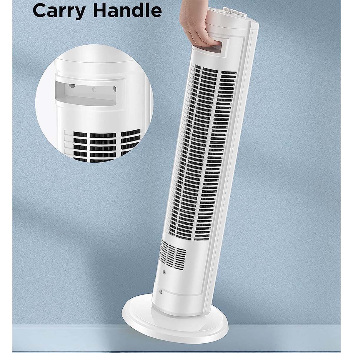 30 Inch Tower Fan,Oscillating Tower Fan with 3 Speed Settings and Auto ...