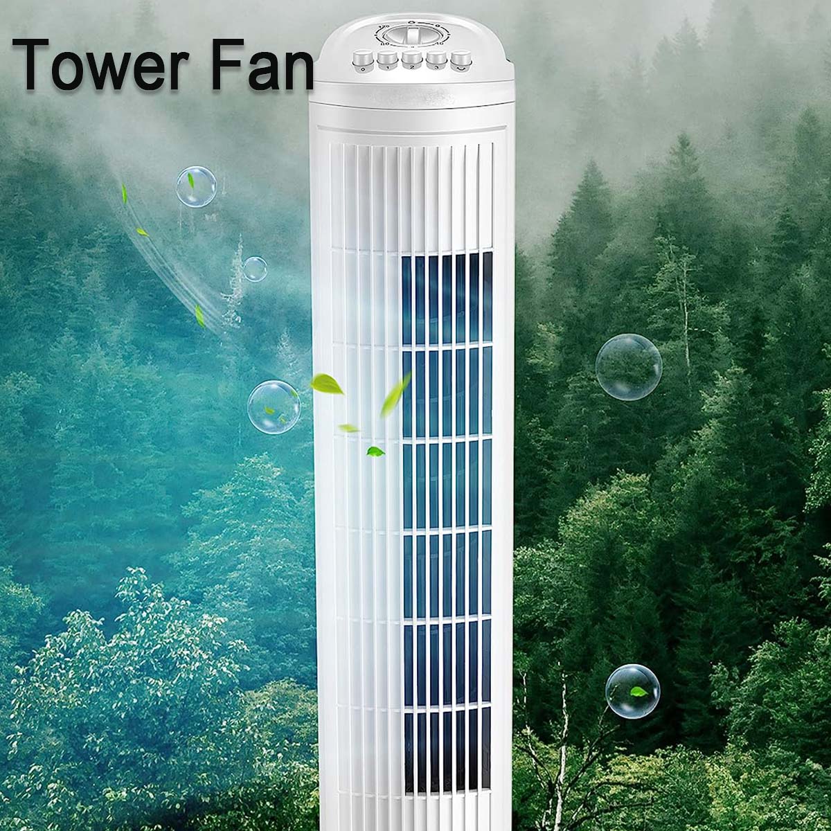 30 Inch Tower Fan,Oscillating Tower Fan with 3 Speed Settings and Auto ...